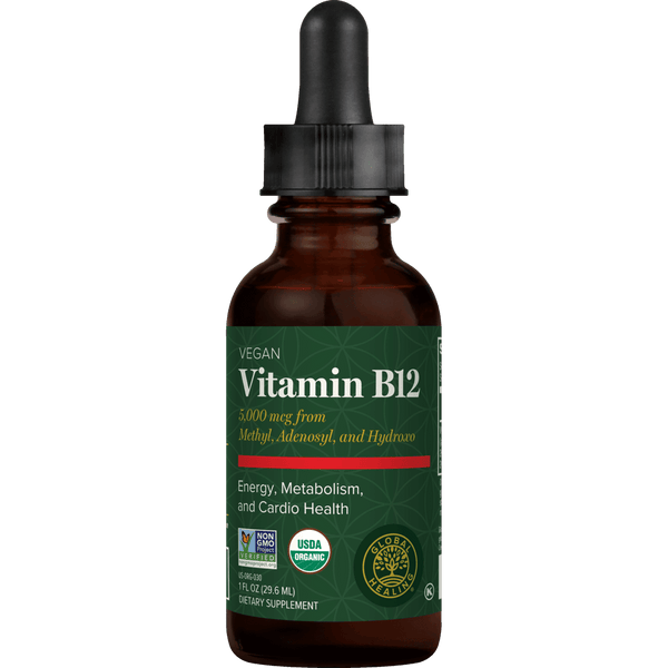Organic Vitamin B12 Supplement - Liquid Methyl B12 - Global Healing