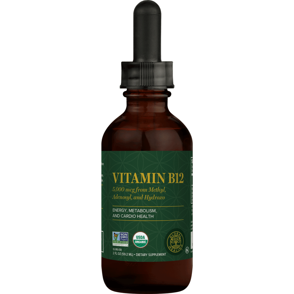 Organic Vitamin B12 Supplement - Liquid Methyl B12 - Global Healing