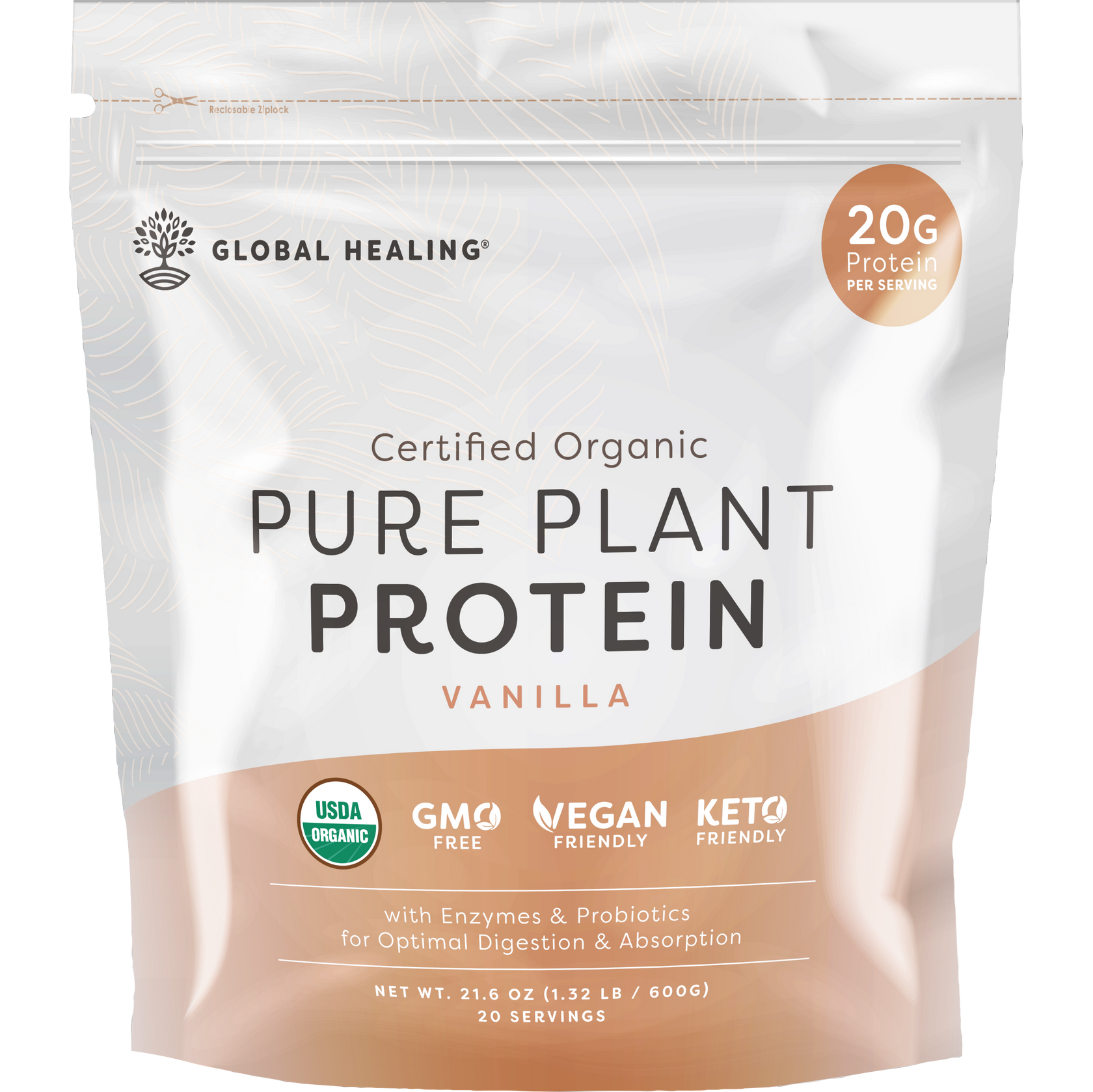 Pure Plant Protein - Organic & Keto-Friendly | Global Healing